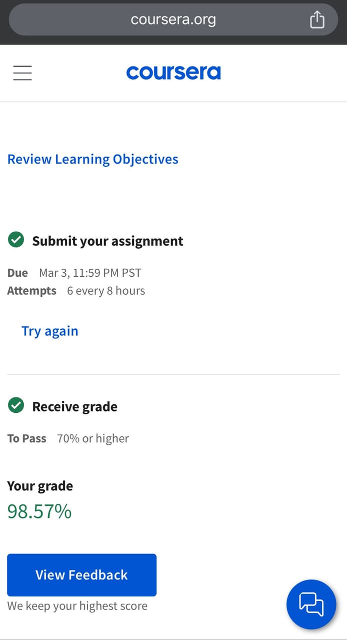 Coursera quiz分數請益 - 成功大學板 | Dcard