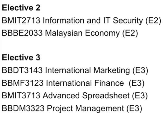 有学长学姐了解过/读过这些electives course - TAR UMT板 | Dcard