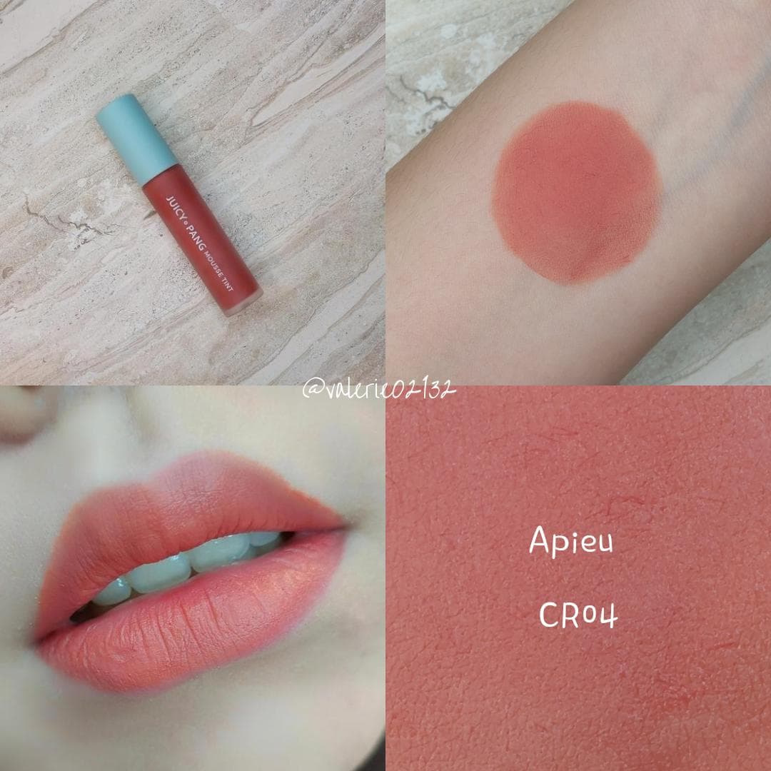 #試色 Apieu果汁慕斯唇釉 CR04 - 美妝板 | Dcard