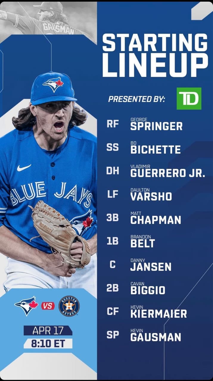 #賽事討論 2023/4/18（二）MLB 例行賽 多倫多藍鳥TOR vs. 休士頓太空人HOU 賽事討論區 - MLB板 | Dcard