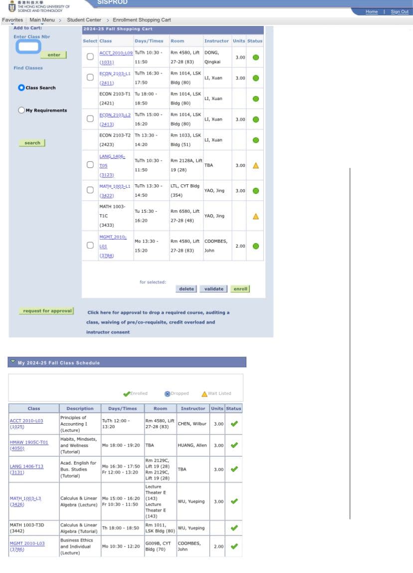reg course swap - 港澳 u life板 | Dcard