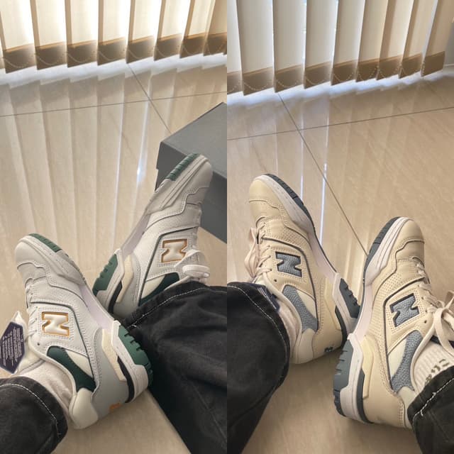 #發問 NB550海鹽綠vs.寶寶藍選擇 內有實穿照 - 球鞋板 | Dcard