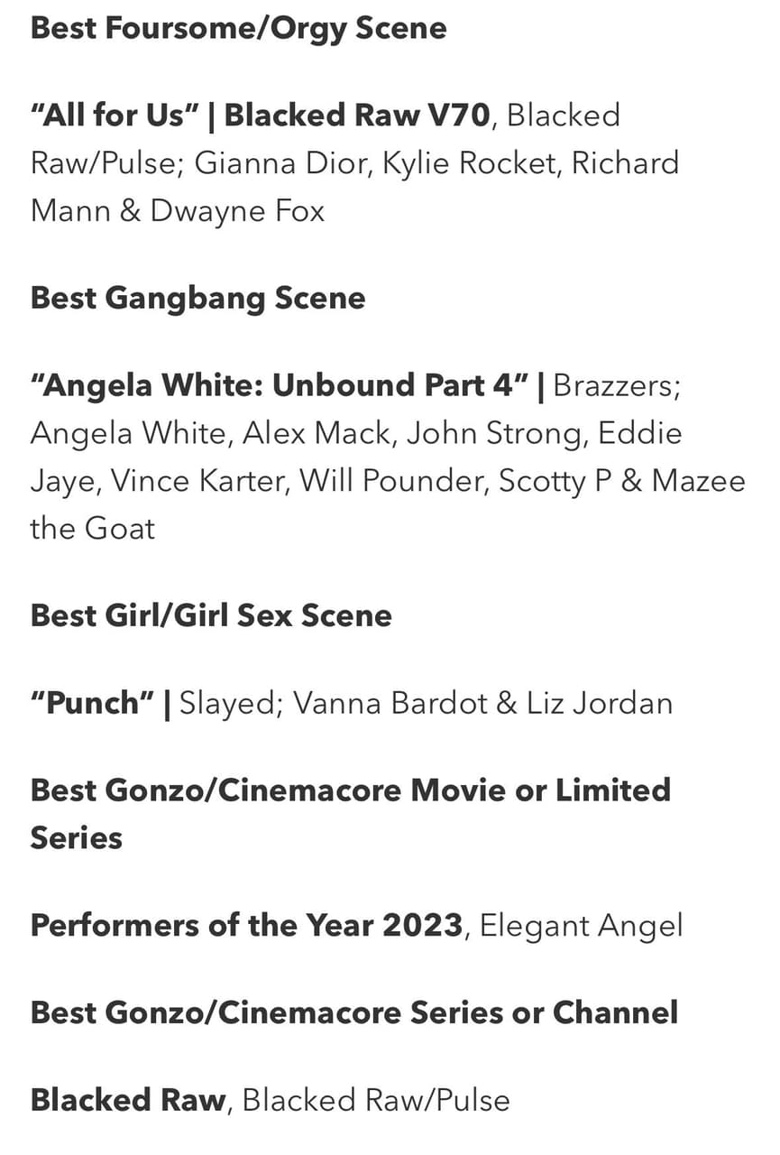 2024 AVN Award Winners - 西斯板 | Dcard