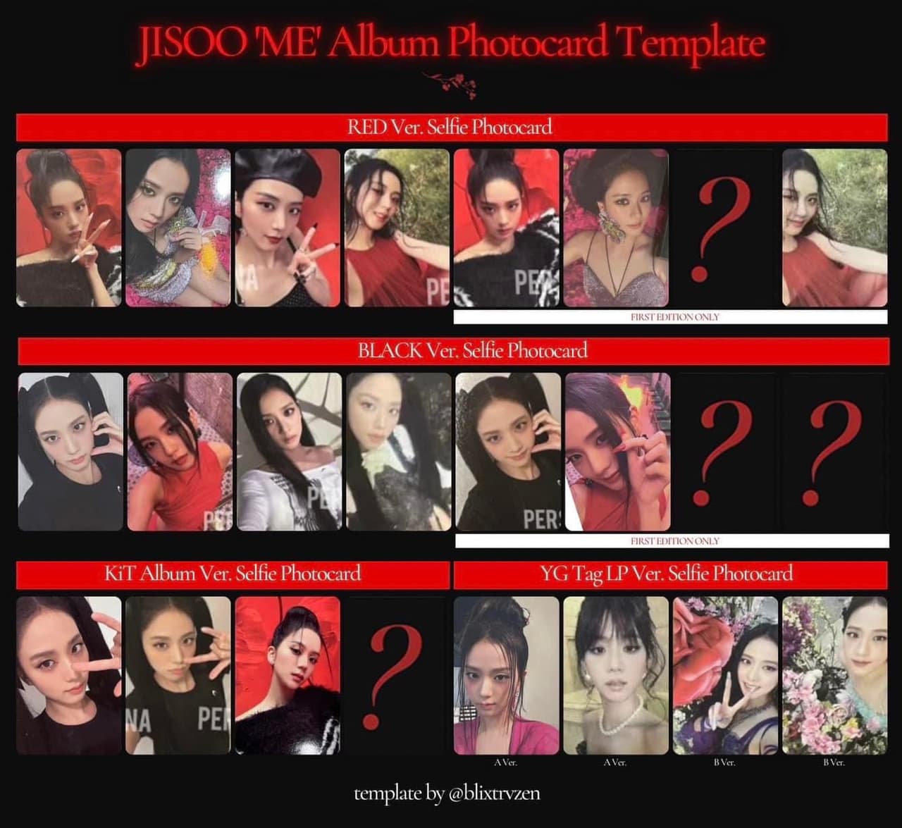 #分享 Jisoo Solo [ME] 專輯特典整理 - B20 留言 | Dcard