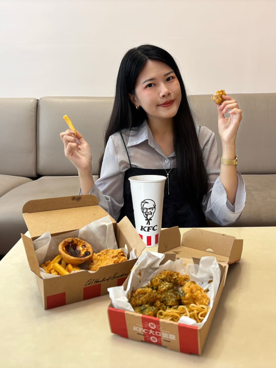 明太子控狂喜😻 開箱KFC新品「明太子無骨脆雞XL全明星餐」 - 99不想上班 (@annjoanne) | Dcard