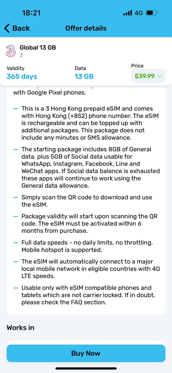 #協尋 #請益 esim Mobimatter 365天 13gb - 問答板 | Dcard