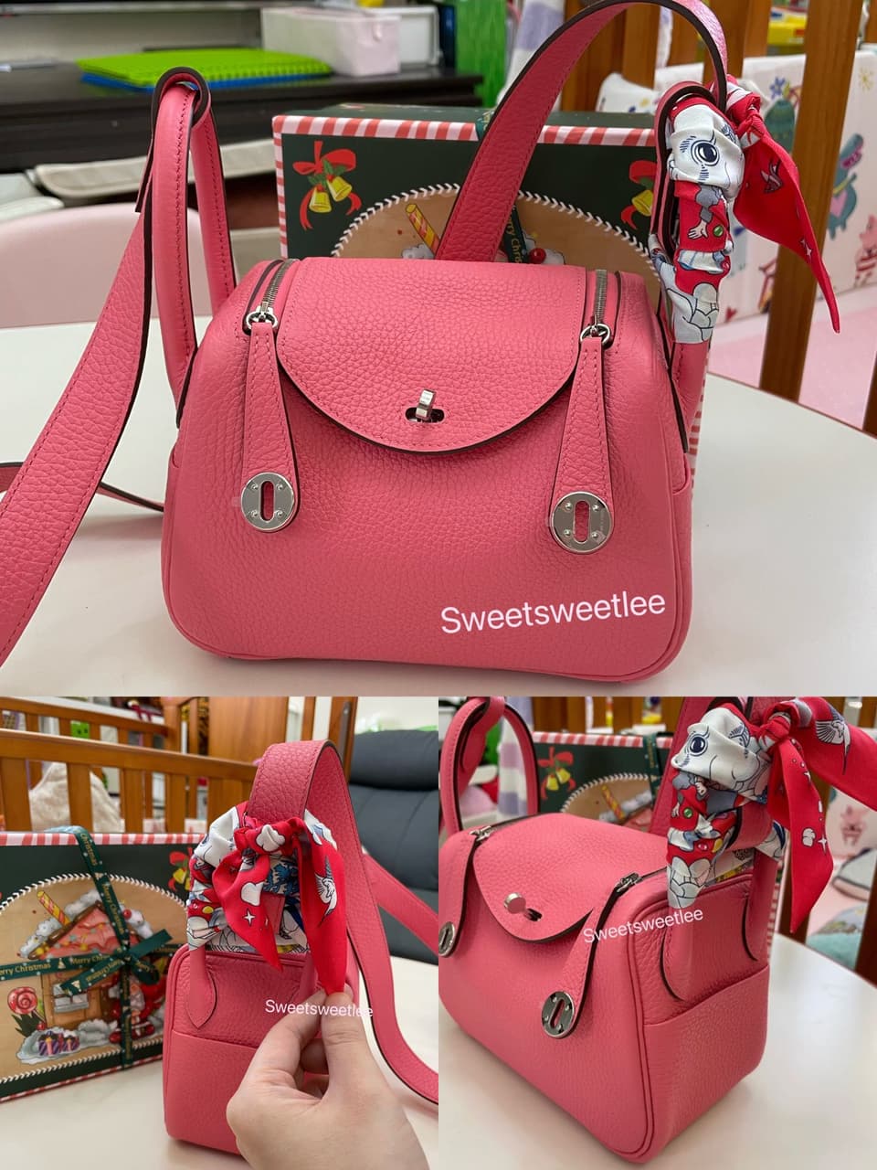 #開箱 Hermès Mini Lindy 8w粉💕twilly綁帶分享 - 精品板 | Dcard