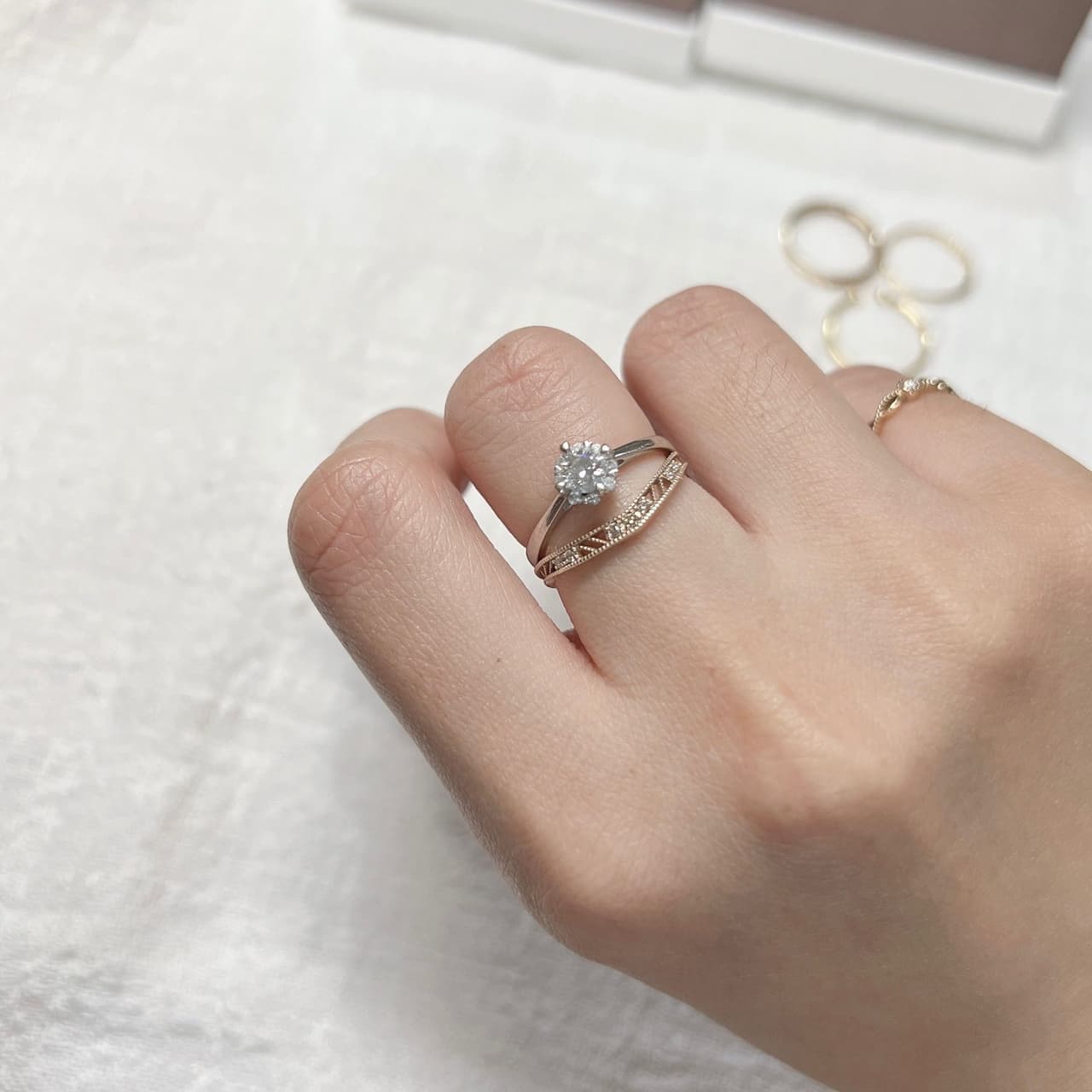 #分享 agete鏤空V戒｜FANDS手作珍珠手鍊 - 珠寶飾品板 | Dcard