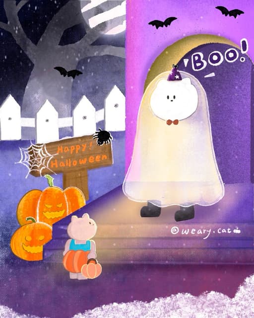 🎃萬聖節小卡 ibon列印🆓 - 無糖綠去冰 (@cn__ha) | Dcard