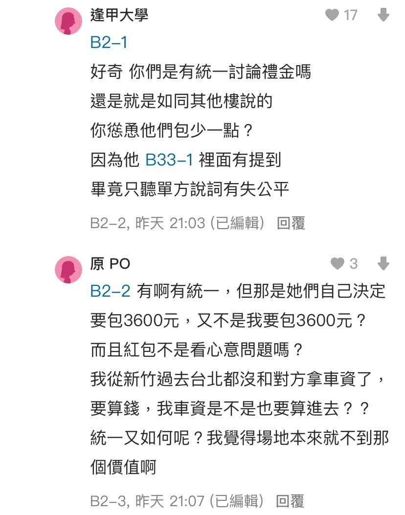 我是那個包2800元的朋友，我才該難過吧？ - B37 留言 | Dcard
