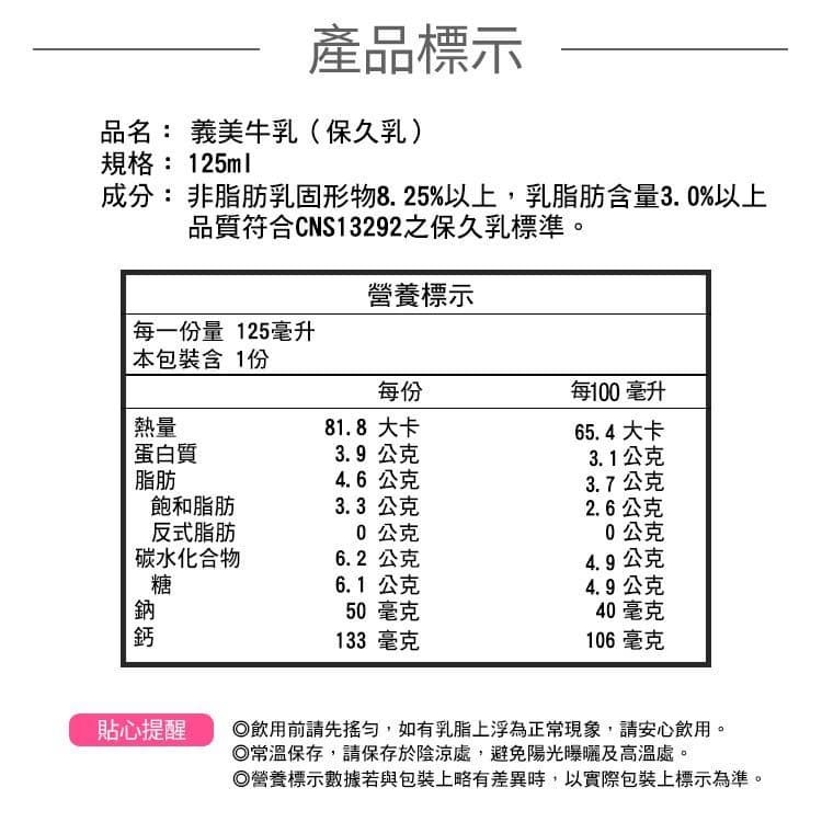【蝦皮優惠】🔥暢銷商品🔥 義美牛乳 1入 125ml 義美 保久乳 牛奶 牛乳 生乳 鋁箔包飲料 IMEI 巧克力 麥芽 - 小美同學 🧡 (@lilltegreenman7) | Dcard