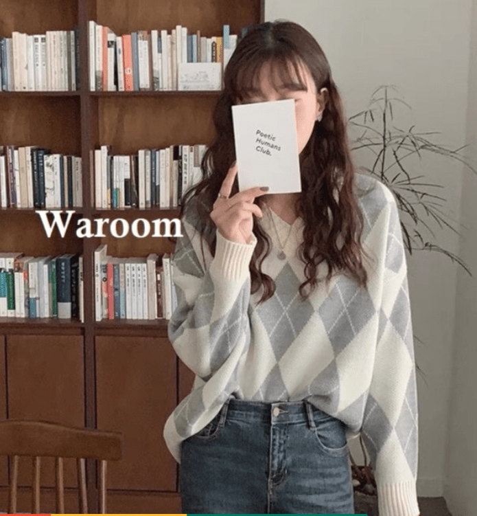 #分享 Waroom|秋冬 V領菱格針織毛衣上衣👕 - zola (@mjlyrl910) | Dcard