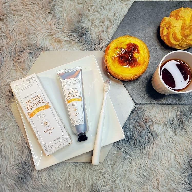 #開箱 RETRO BUBBLE伯爵茶牙膏｜伯爵茶慕斯蛋糕？ - 美妝板 | Dcard