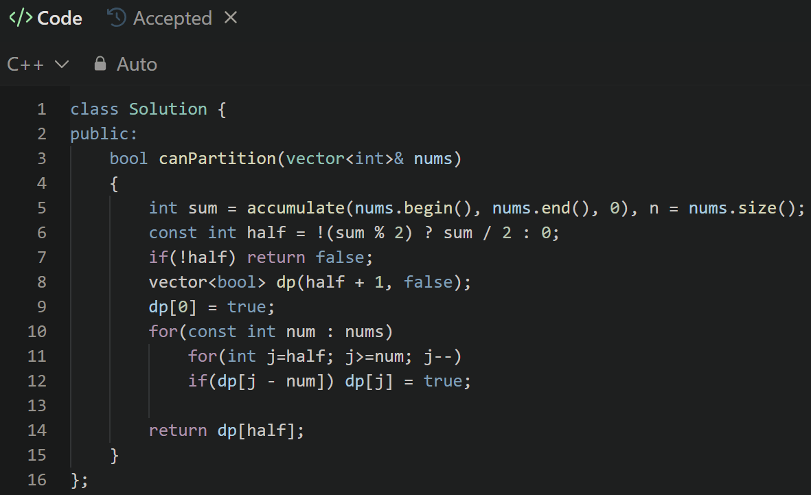 416. Partition Equal Subset Sum 解題紀錄 - 佛朗火箭製造基 (@supersonico) | Dcard
