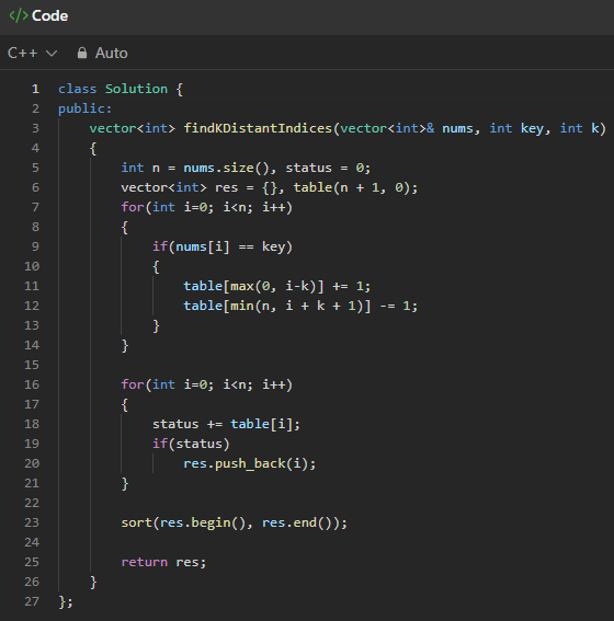 2200. Find All K-Distant Indices in an Array 解題紀錄 - 佛朗火箭製造基 (@supersonico) | Dcard