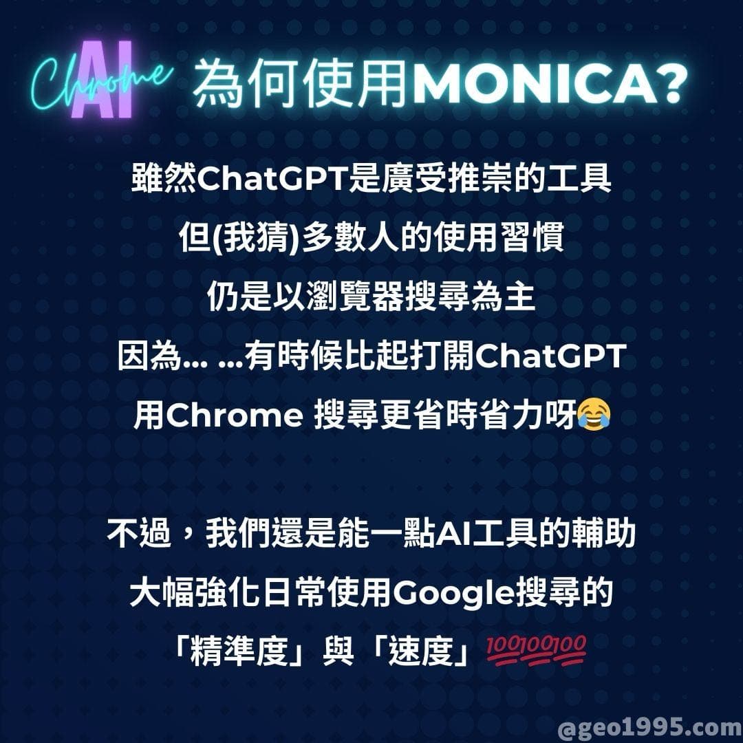 強化Google搜尋能力的AI工具：Monica - 研究所板 | Dcard