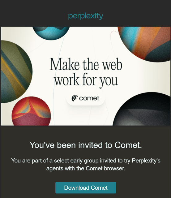 #分享 最新 AI 瀏覽器 "Comet" 使用心得與獲得方式 - ChatGPT板 | Dcard