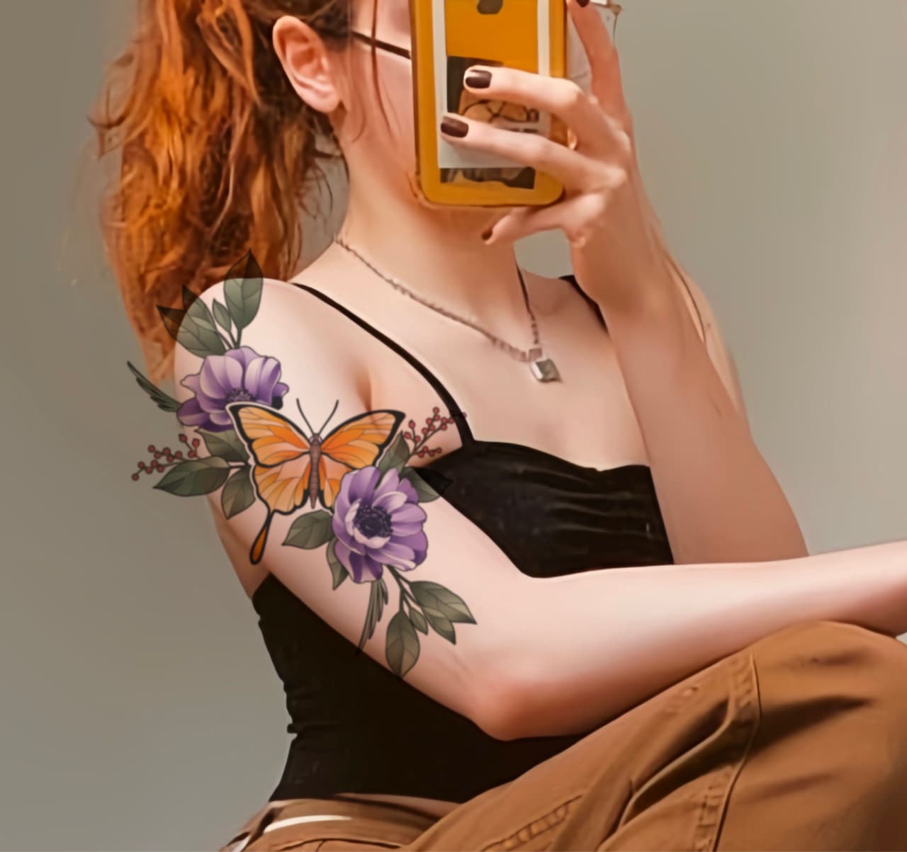 刺青認領圖 - 蝴蝶/紫銀蓮 - 直視脆弱，找回自己的力量 - ttt (@tina_ttt) | Dcard