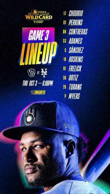 #賽事討論 2024/10/4 MLB 國聯外卡 G3 / 大都會 VS. 釀酒人 / 賽事討論區（L.Severino VS. T.Myers) - MLB板 | Dcard