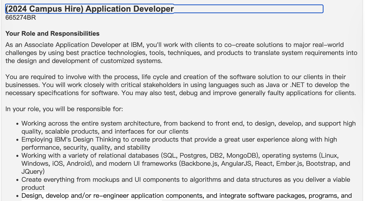 #請益 IBM 2024 Campus Hire - 工作板 | Dcard