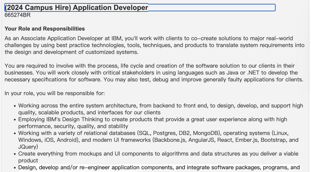 #請益 IBM 2024 Campus Hire - 工作板 | Dcard