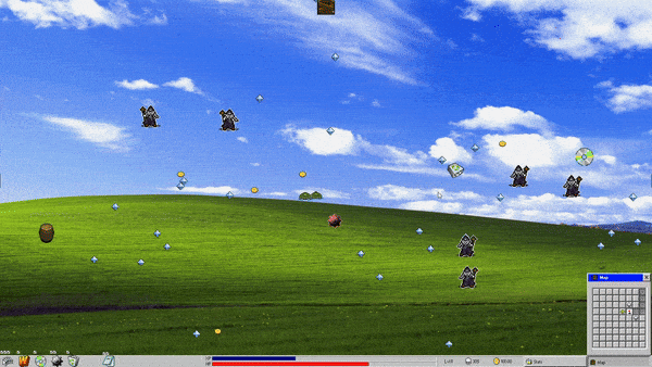 以WinXP桌面為戰場，Steam《桌命倖存者98》資源回收桶保命生存戰用接龍撲克牌擊退敵人 - 獨立遊戲板 | Dcard