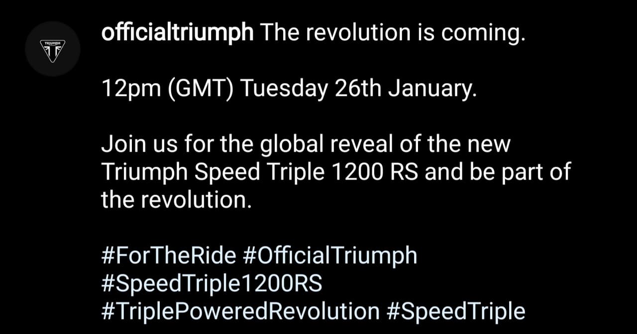 #紅牌 凱旋Triumph最強運動老大哥Speed Triple 1200RS強勢登場~~ - 重機板 | Dcard
