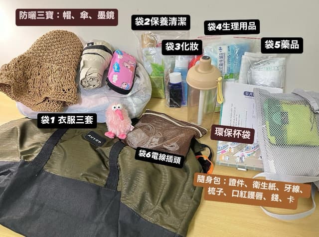 挑戰7公斤手提行李出國玩四天 - 客家千金 (@im1dollar) | Dcard