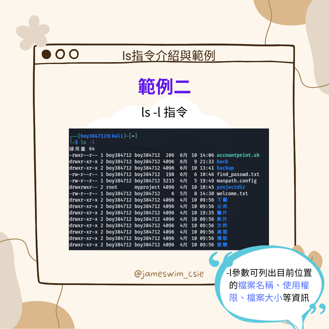 【Linux】ls指令 - 無名小卒 (@jameswim) | Dcard