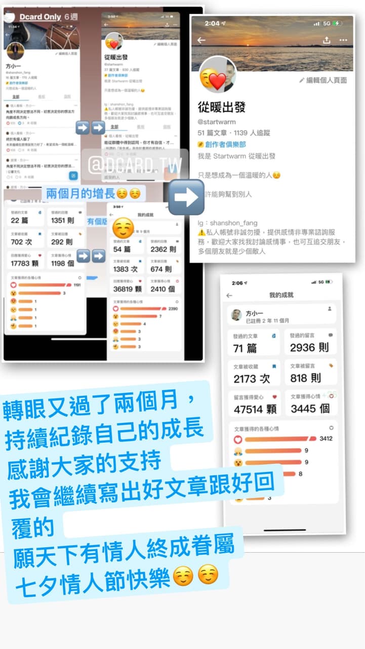 #我的Dcard 時光 「成為溫暖的人進化史」 - 從暖出發 (@startwarm) | Dcard