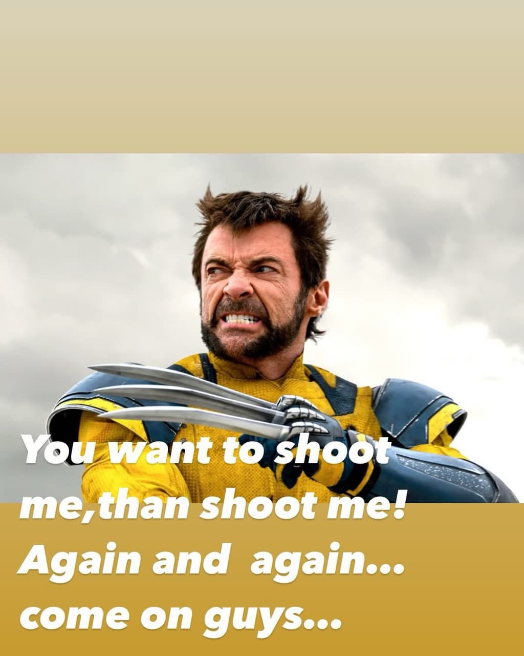 You want to shoot me,than shoot me! Again and again… come on guys… - 閒聊板 | Dcard