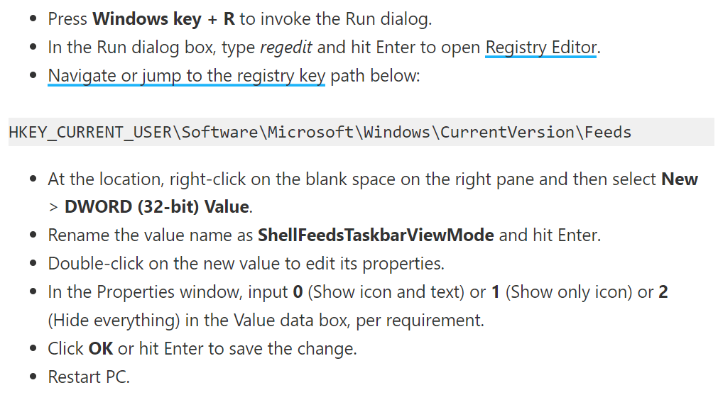 [已解決] Windows 10 沒有「新聞和興趣」按鈕 - 3C板 | Dcard