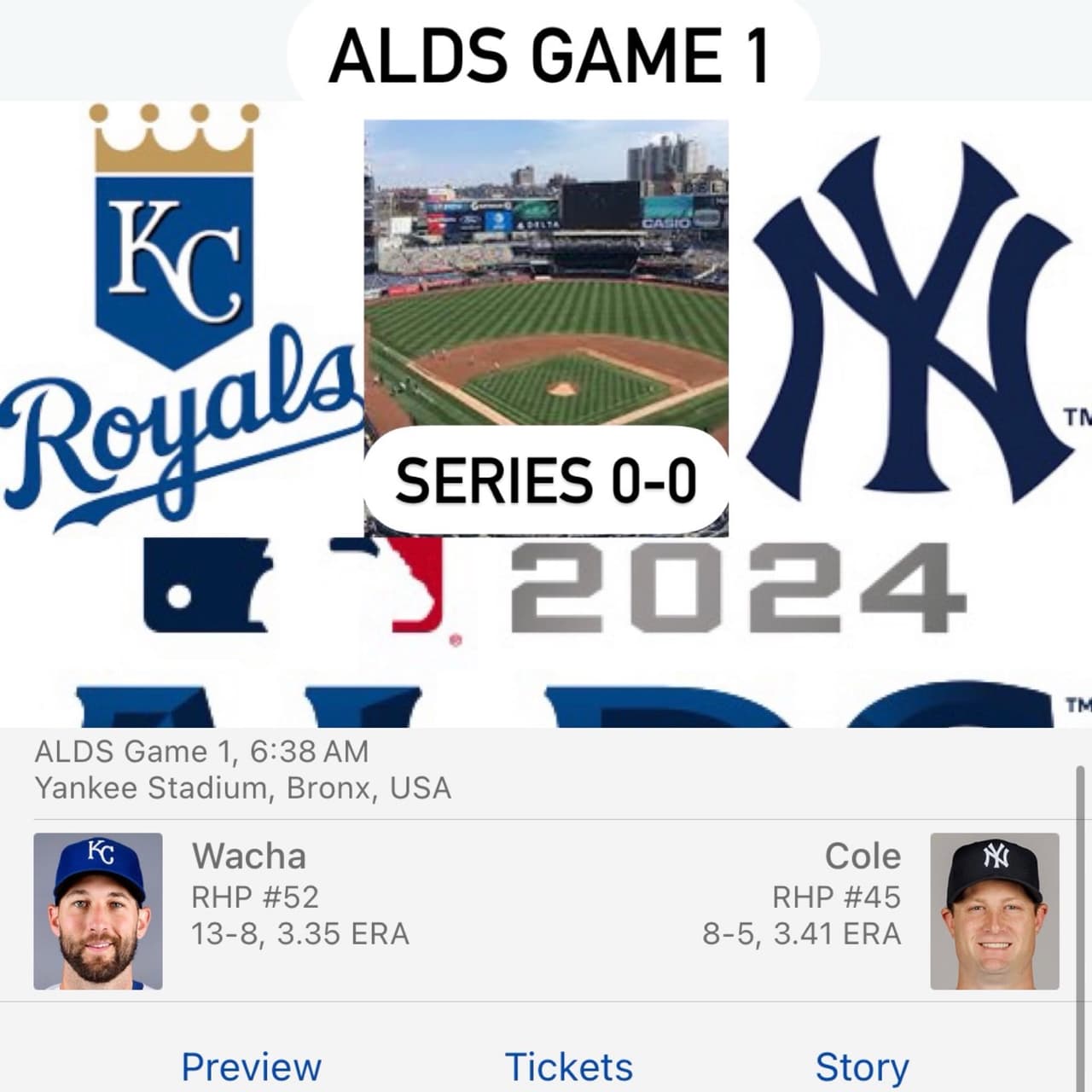 2024 MLB ALDS G1 / 皇家 VS. 洋基 / 個版閒聊 - 笑一笑投入你懷裡然後撒嬌 (@crybaby_9035) | Dcard