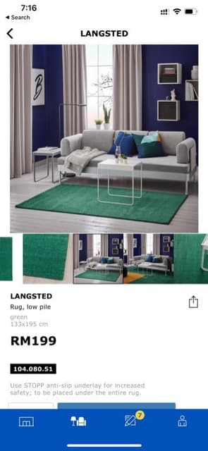 #求助 請幫我找這個地毯還有嗎? ikea LANGSTED Green - 居家生活板 | Dcard