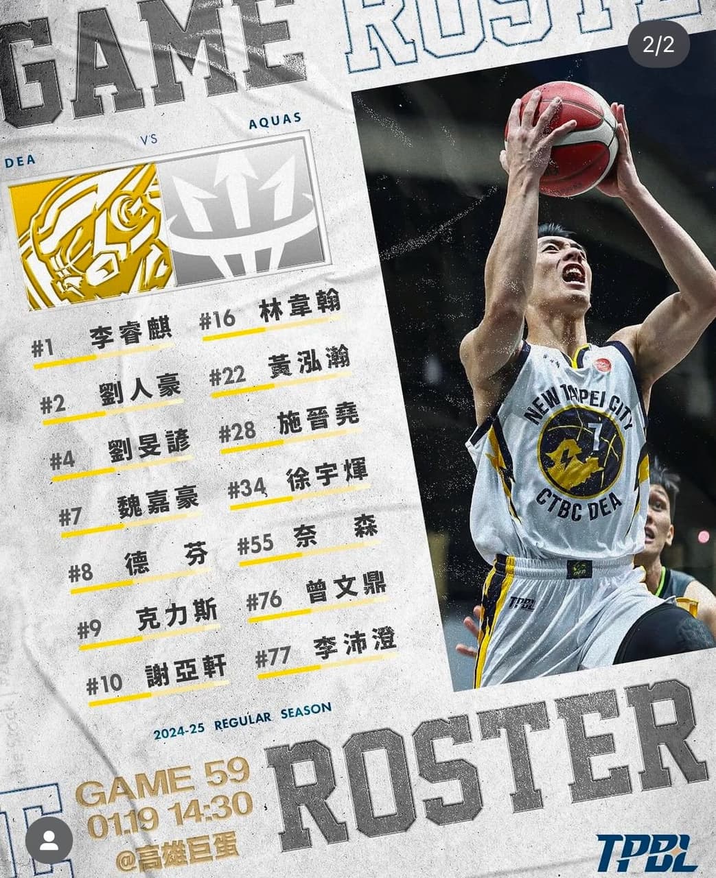 #討論 2025/1/20 TPBL 24-25 G59 / 特攻🏹 (7-10) VS. 海神🧜‍♂️ (10-8) / 賽事討論區 - 籃球板 | Dcard