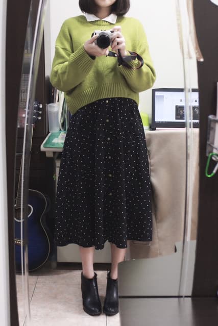 黑點點裙重複穿搭 - B112 留言 | Dcard
