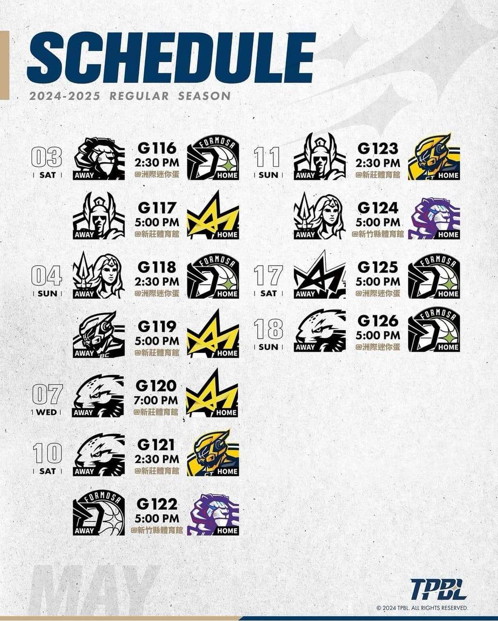 #討論 2024-2025 TPBL 賽程整理 + Hashtag 追蹤 - 籃球板 | Dcard