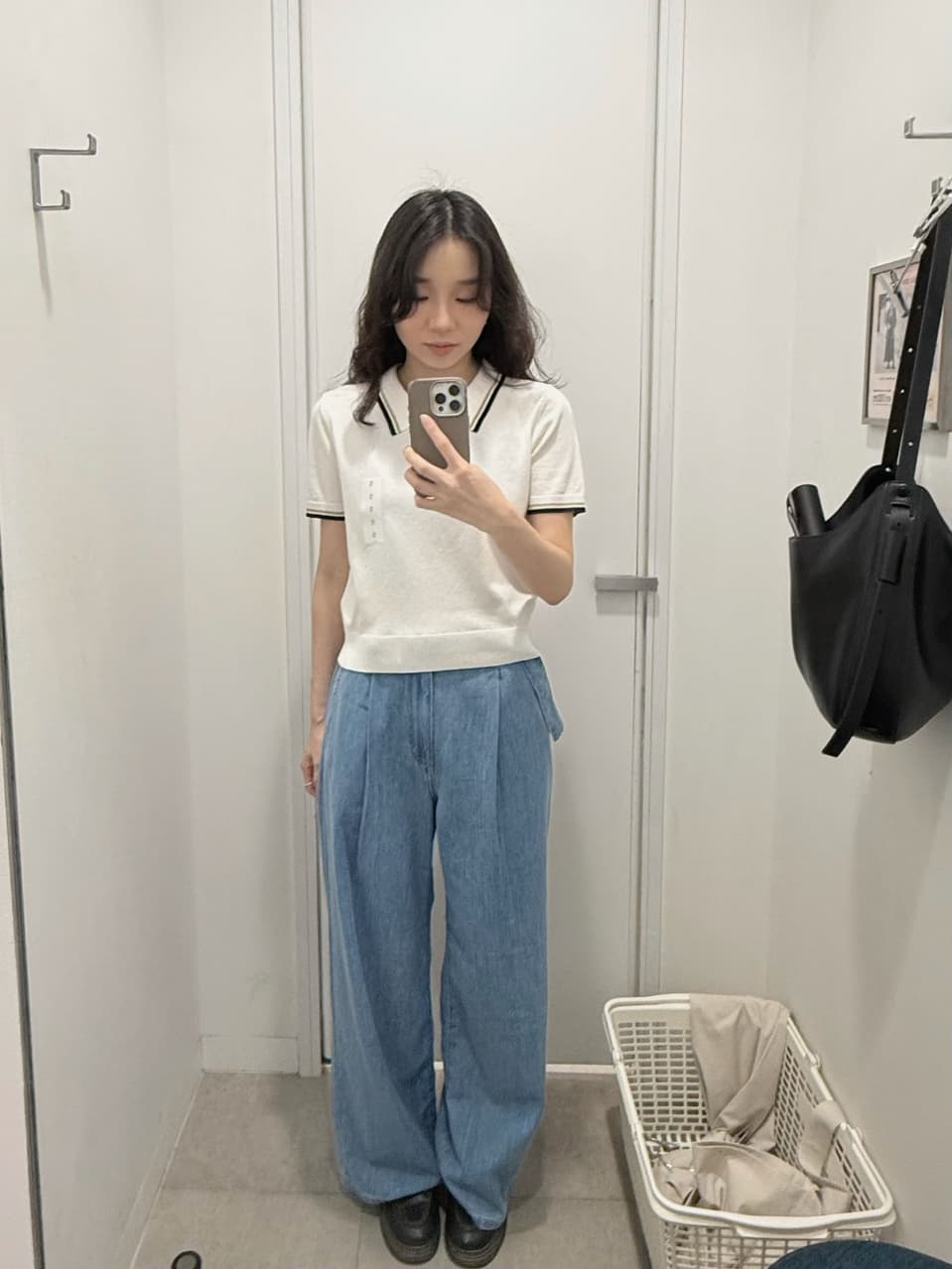 GU梨形身材友好｜超修飾輕型寬褲試穿 - 穿搭板 | Dcard