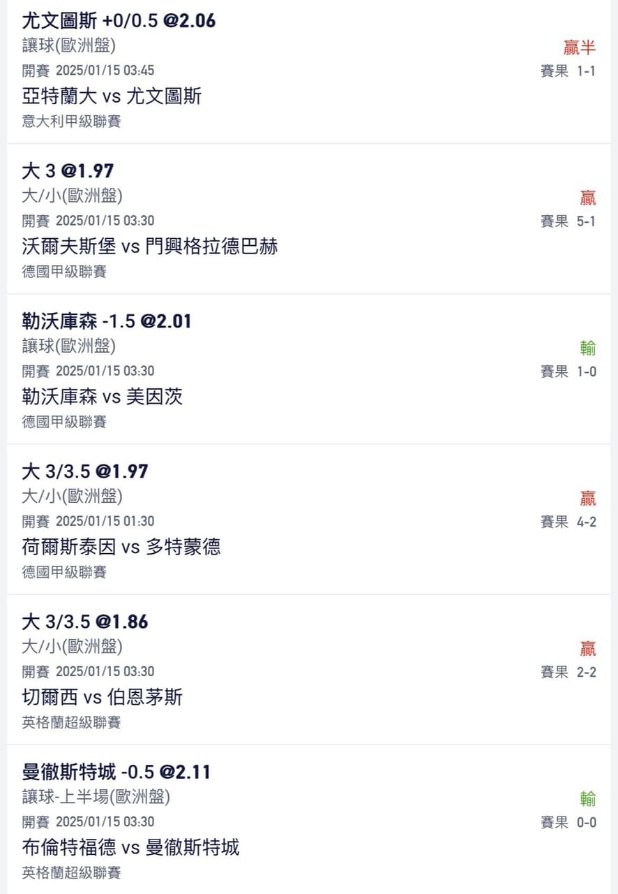 1/15⚽️聯賽公推6過4 ，剛好倒主推🥲 - 38K運彩站中間 (@unclelee_say) | Dcard