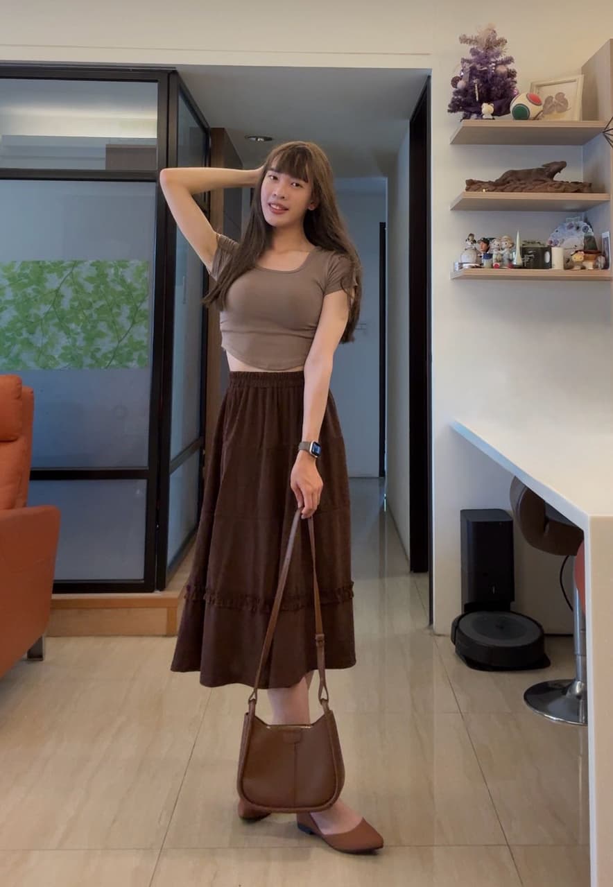 短版奶茶穿搭 - みぞれ (@arare) | Dcard