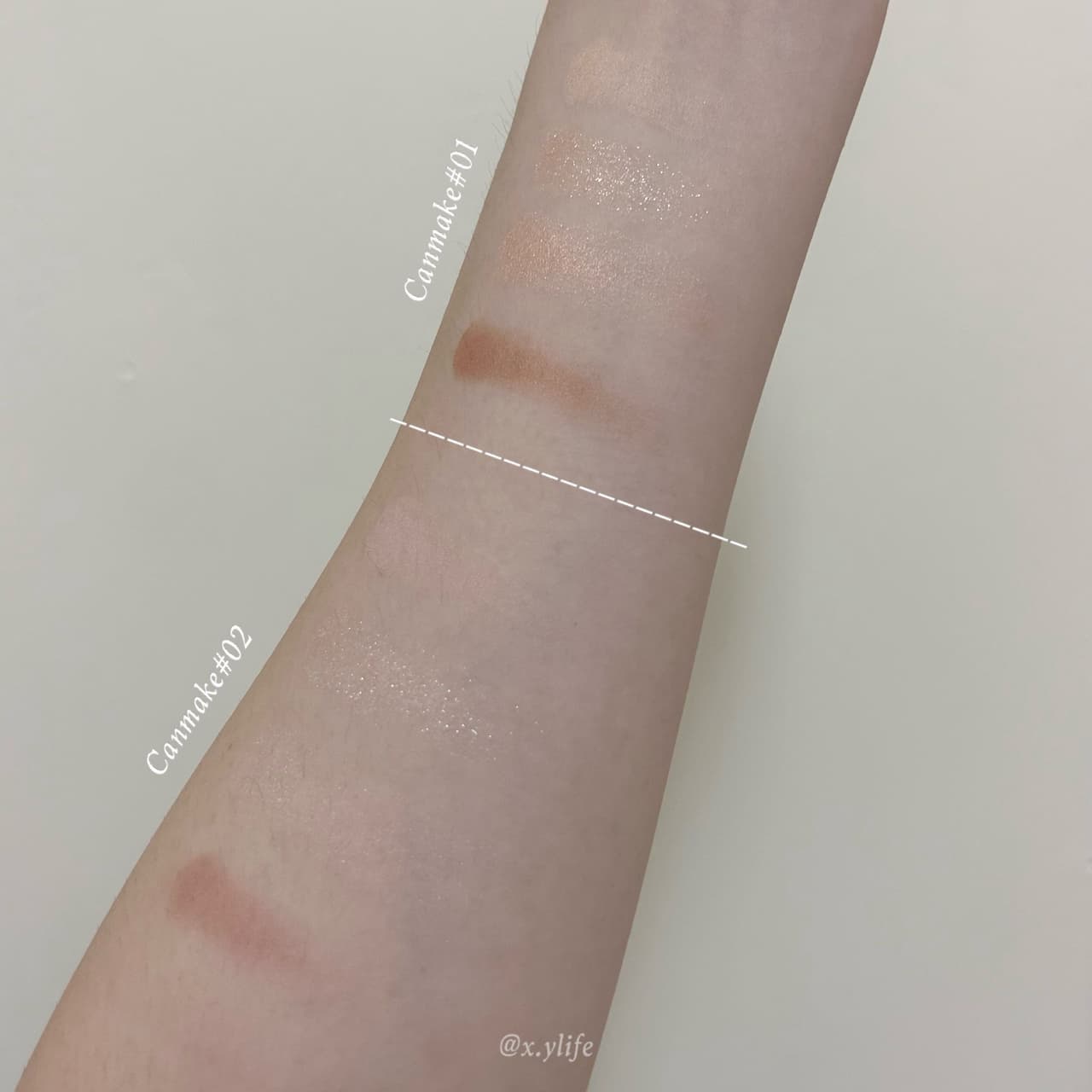 #分享 Canmake臥蠶盤01、02上眼&不專業教學 - 美妝板 | Dcard