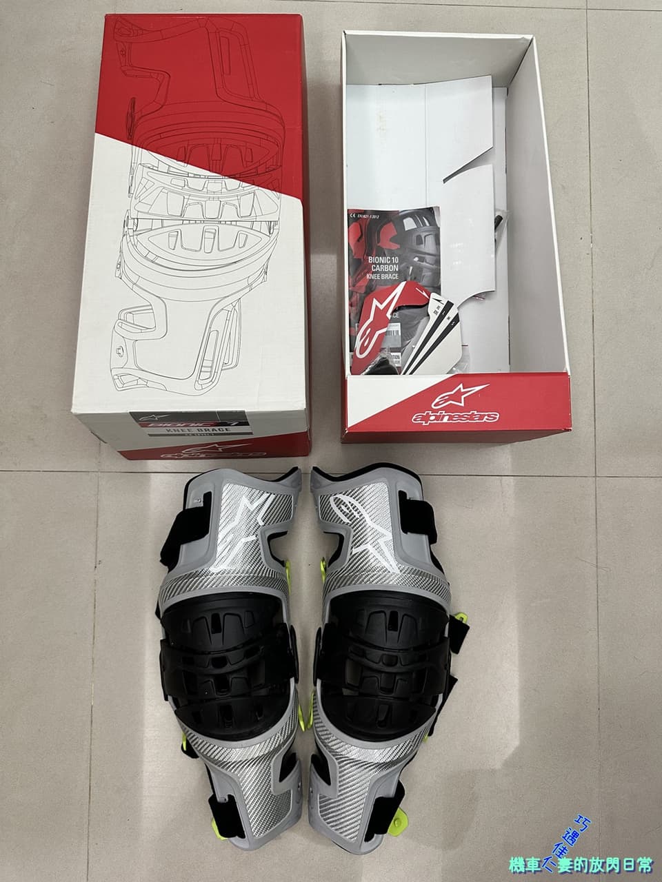 #人身部品 [部品開箱] Alpinestars Bionic-7 Knee Brace Set A星 機械腳 機械式護膝 越野 - 重機板 ...