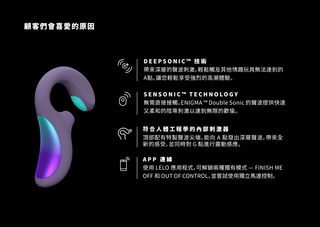 用LELO Enigma Double Sonic按摩器情趣玩具自慰直接升天！ - LELO 瑞典奢華情趣品牌 (@lelo_official ...