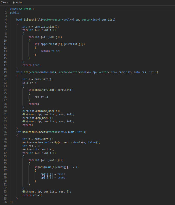 2597. The Number of Beautiful Subsets 解題紀錄 - 佛朗火箭製造基 (@supersonico) | Dcard