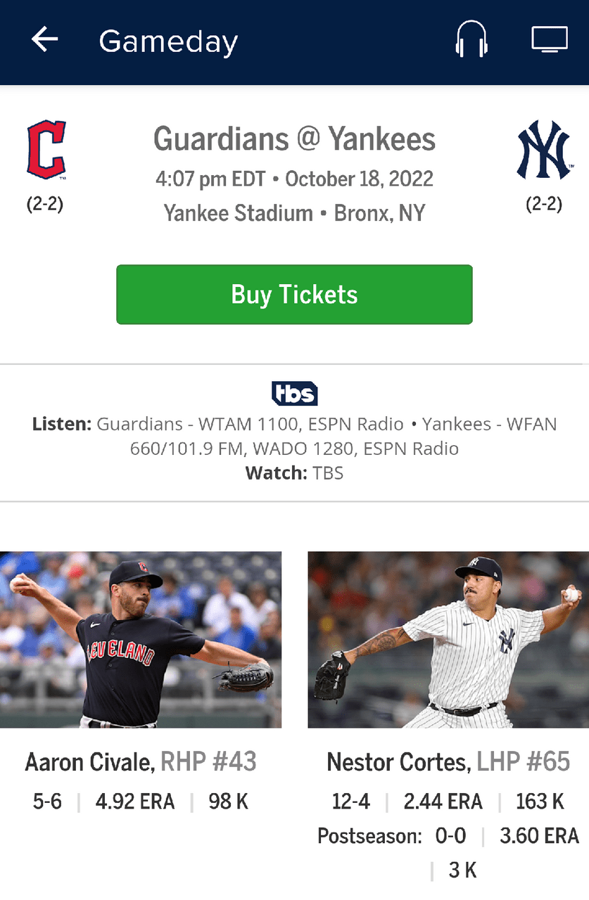 ALDS 美國聯盟分區賽 G5 守護者(2)VS.洋基(2) 先發投手預告 - MLB板 | Dcard