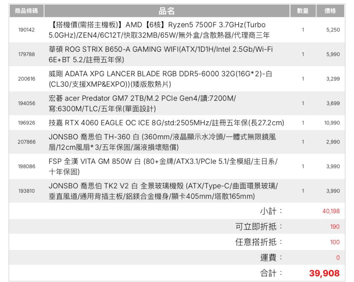 40k桌機配置健檢 - 3C板 | Dcard
