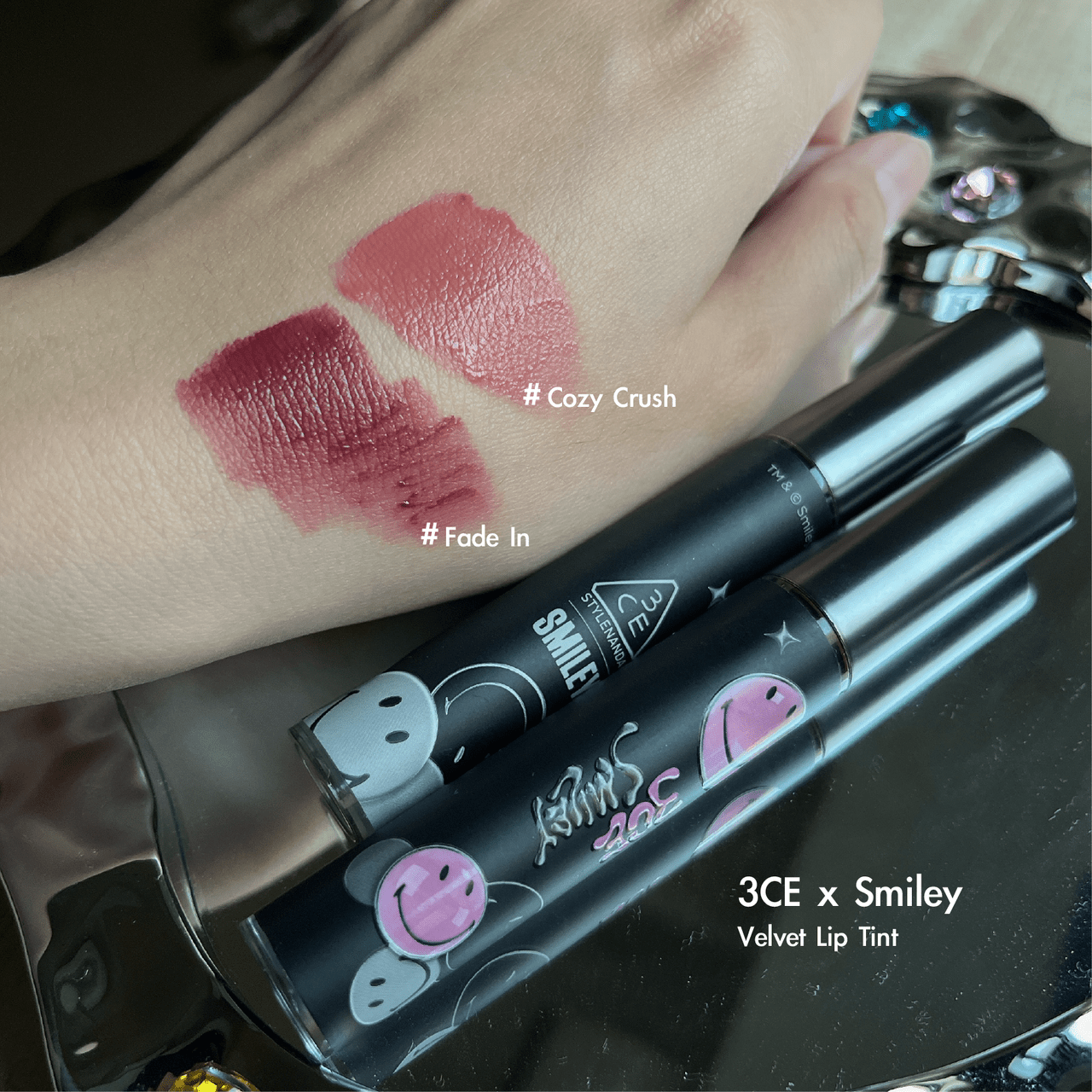 #試色 一見鐘情的 𝟑𝐂𝐄 𝐱 𝐒𝐦𝐢𝐥𝐞𝐲 系列 🖤 - 美妝板 | Dcard