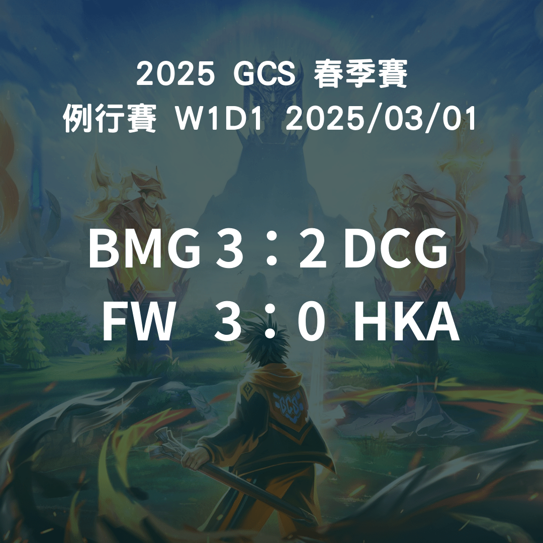 #心得分享 2025 GCS 春季賽 比賽預測 W1D1 - 傳說對決板 | Dcard