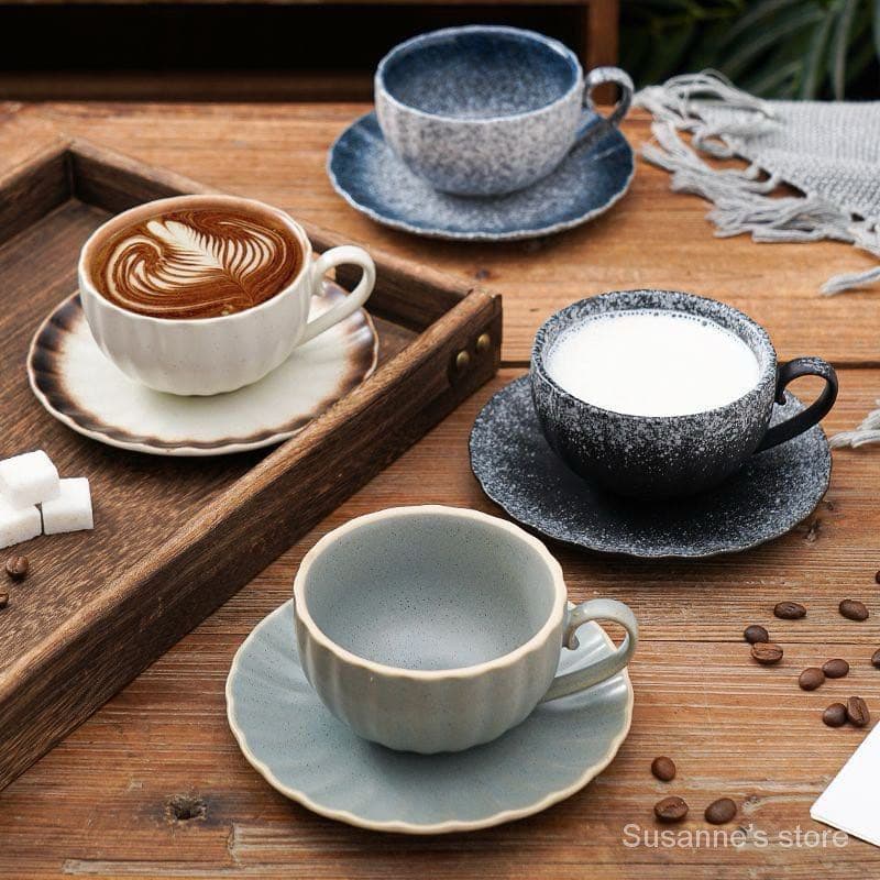 三款咖啡杯推薦 奶泡拉花必備陶瓷咖啡杯分享☕️下午茶必備漂亮日式杯具 餐具餐盤 甜點盤 網美咖啡廳 打卡咖啡店 復古氛圍 窯燒製 玻璃杯 喝茶 ...