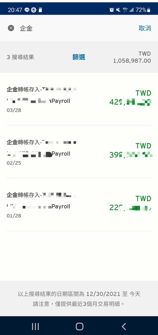 薪水收入調查 - B235 留言 | Dcard